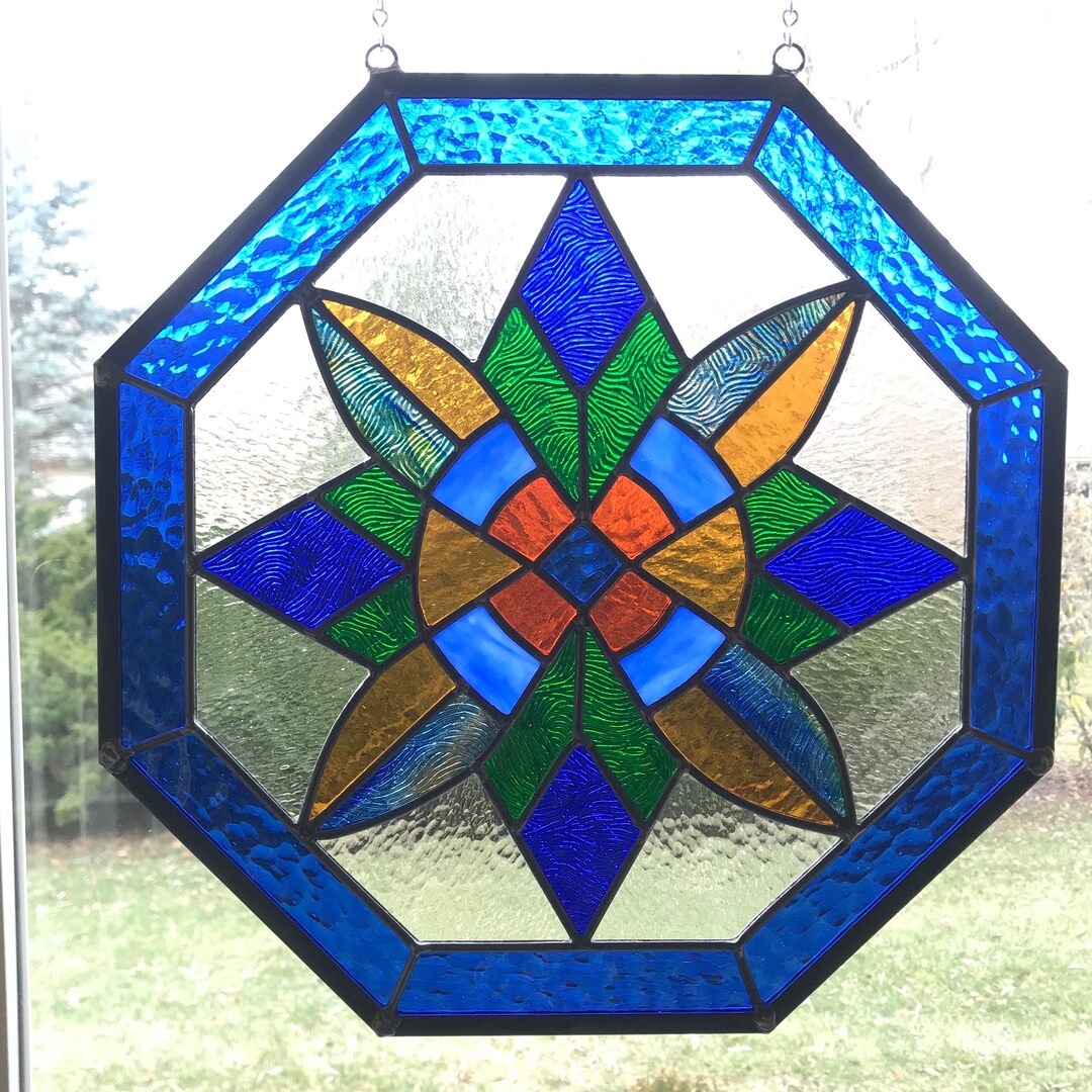 Digital Download Stained Glass Pattern - Octagon - Etsy