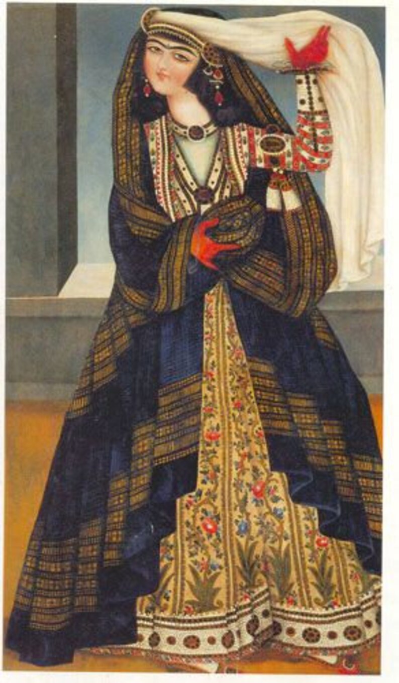 MAHDOKHT Persian Safavid miniature painting earrings | Etsy