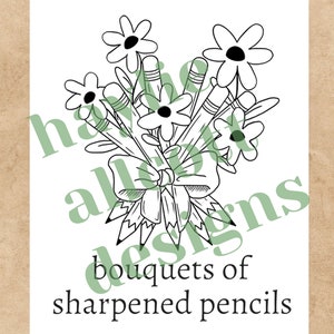 Bouquets of Sharpened Pencils PNG | Movie Quote | Sublimation DTG ...