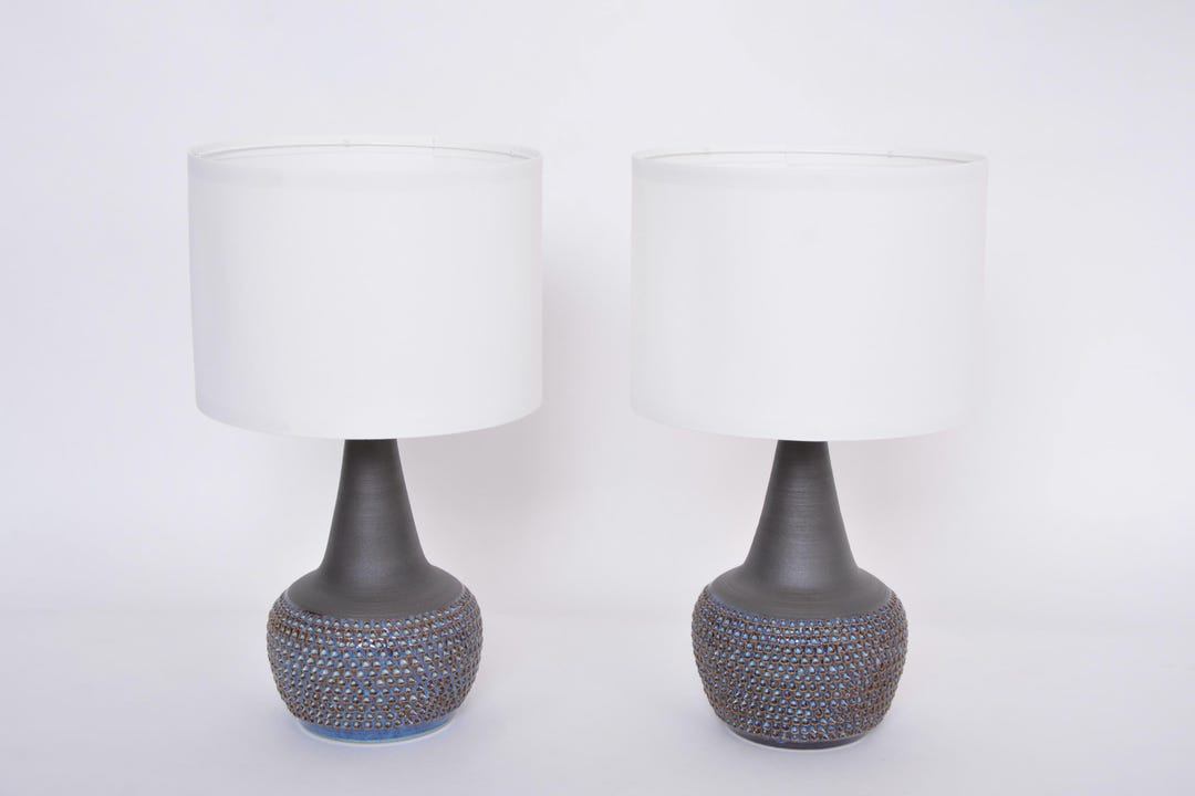 Pair of Mid-century Danish Model 3048 Lamps in Ceramic by Einar ...