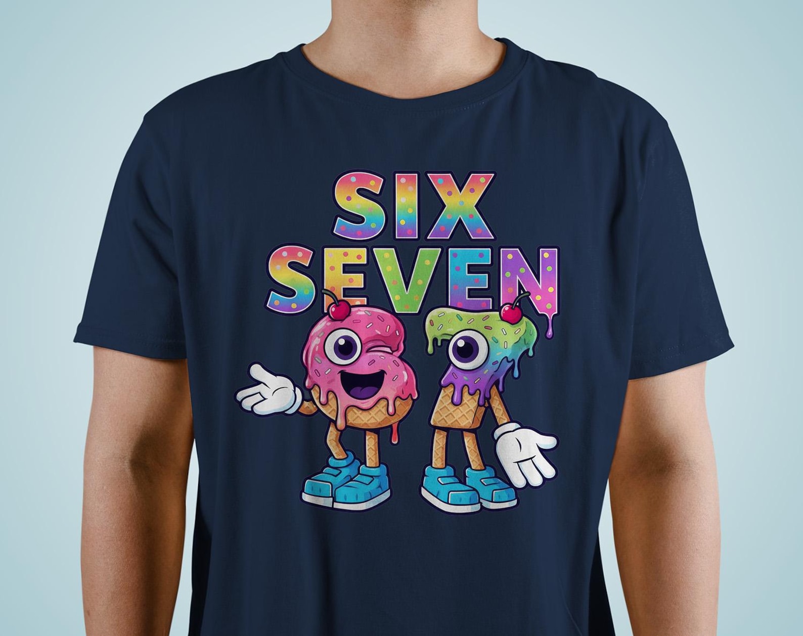 67 Drip Ice Cream PNG, Funny 67 Birthday PNG, Gen Alpha Brainrot Meme ...