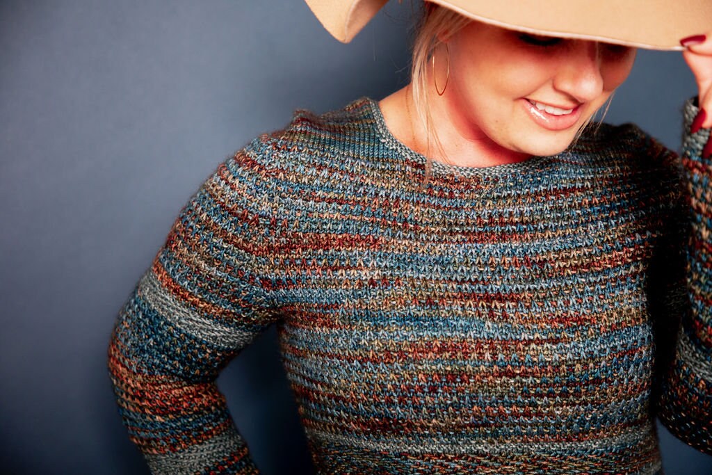 Knitting Pattern Slip Stitch Top Down Seamless Sweater Salt Marsh - Etsy