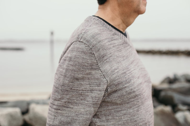 Knitting Pattern Men's V-neck Sweater Bay Hundred - Etsy