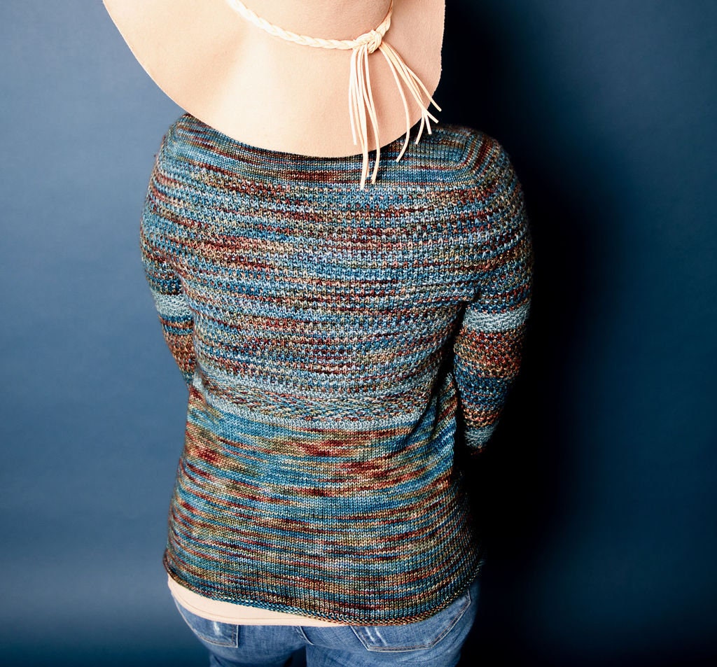 Knitting Pattern Slip Stitch Top Down Seamless Sweater Salt Marsh - Etsy