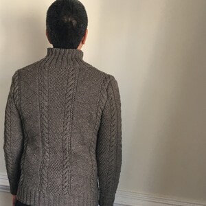 Knitting Pattern Men's Cable Cardigan With Zipper or Buttons - Etsy