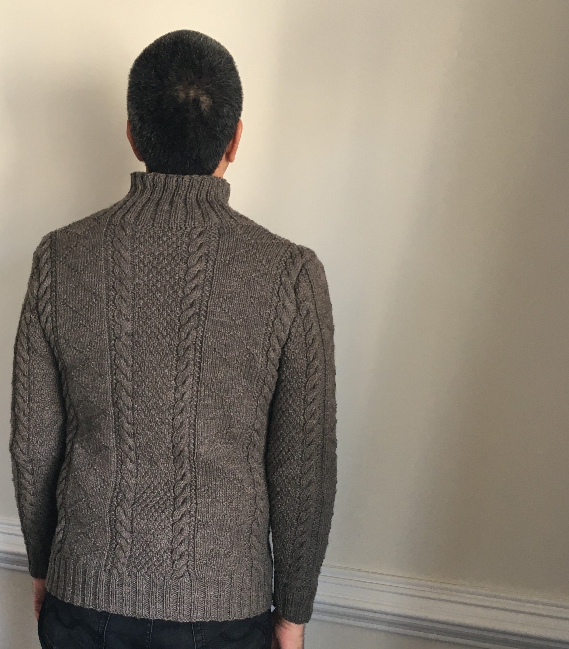 Knitting Pattern Men's Cable Cardigan With Zipper or Buttons - Etsy