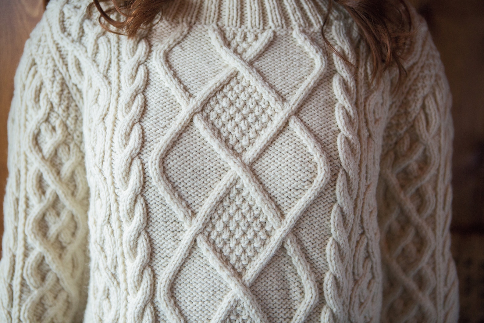 Knitting Pattern Aran Cabled Inis Aran - Etsy
