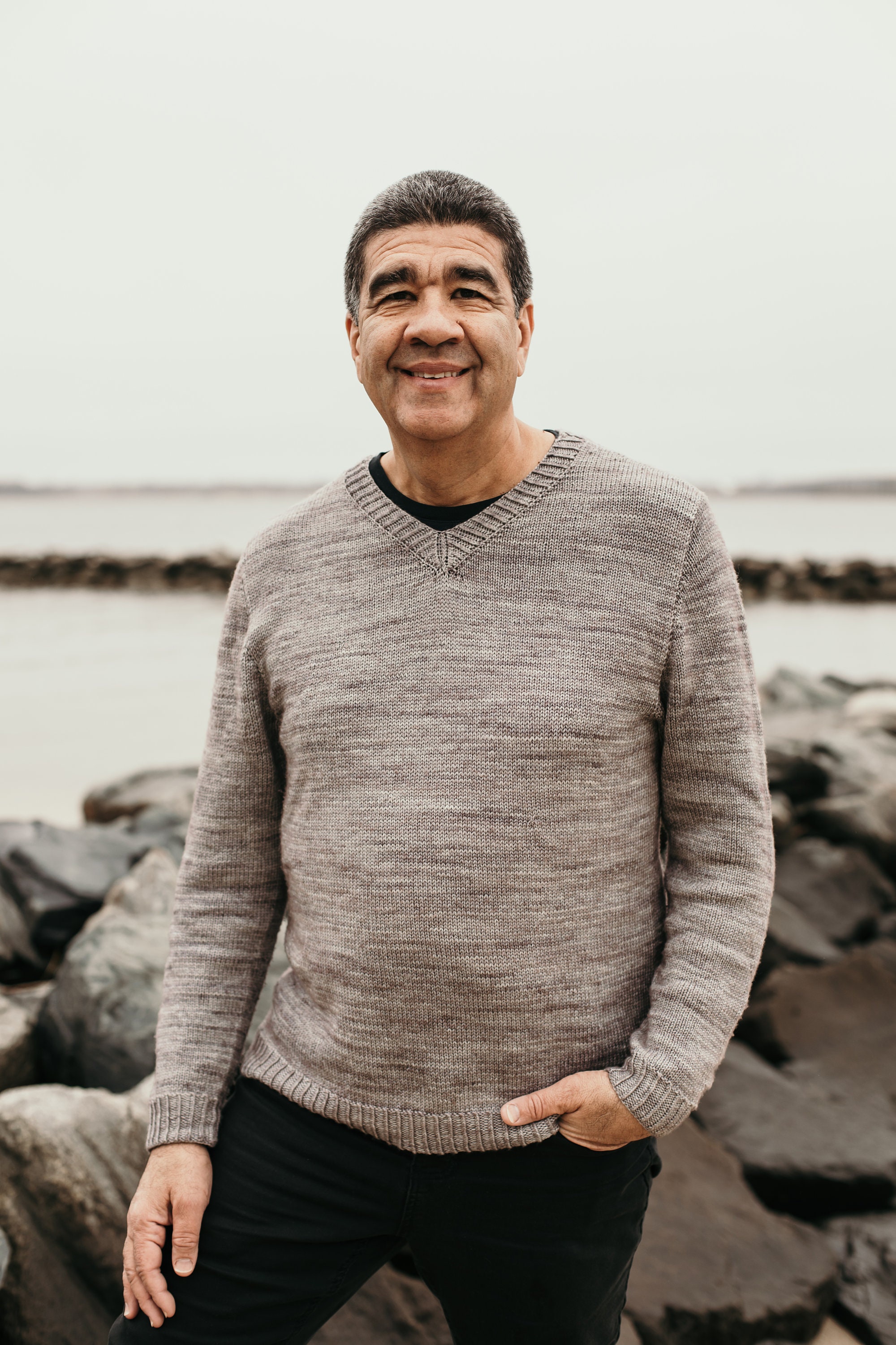 Knitting Pattern Men's V-neck Sweater Bay Hundred - Etsy