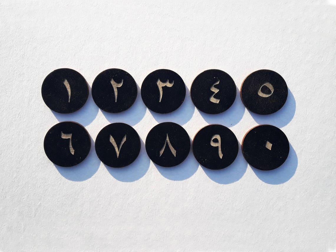 Arabic Numbers Digits With Magnets Different Colors - Etsy