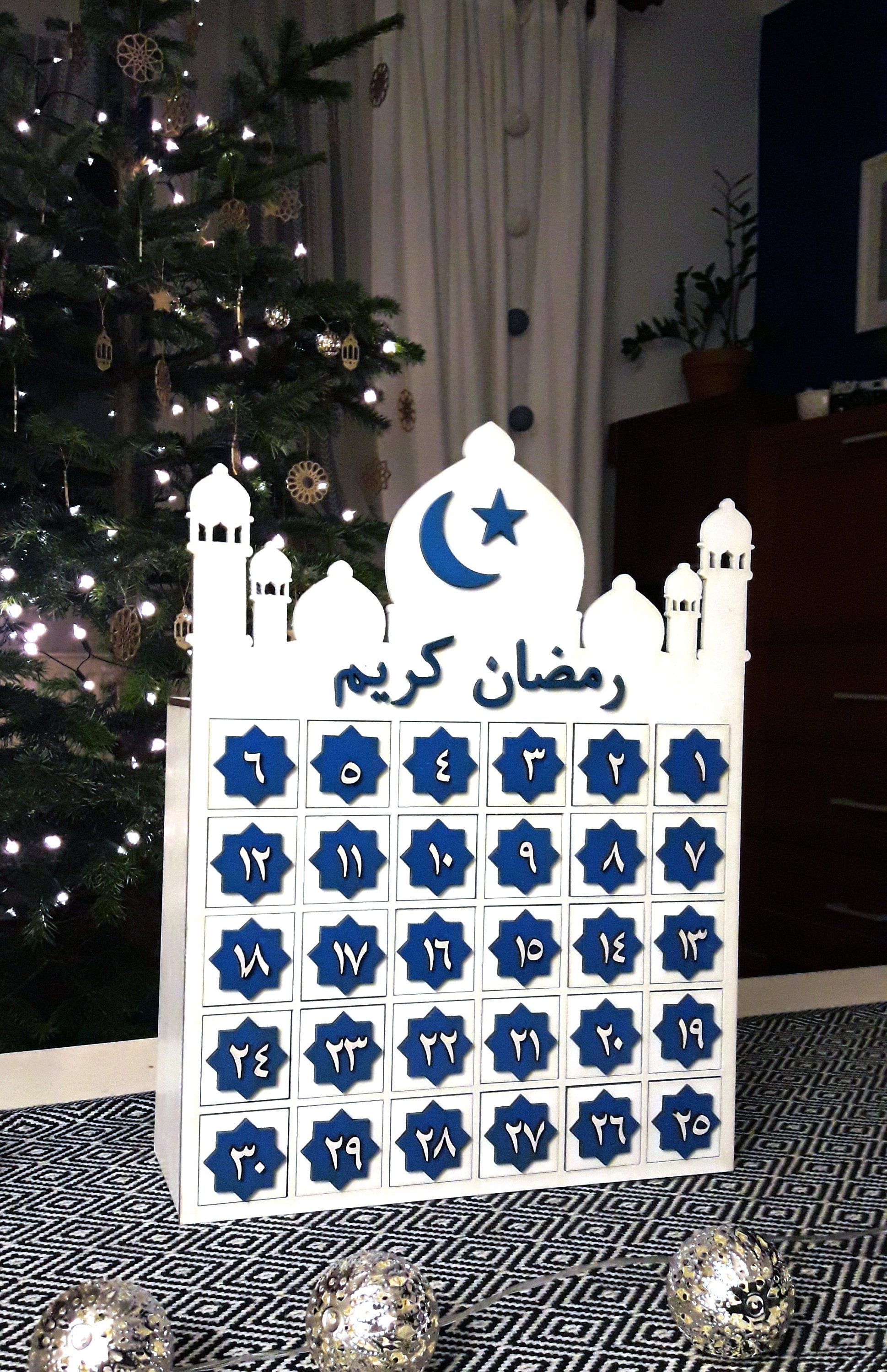 NEW Ramadan Calendar Wooden Box for Candies. Arabic Letters. - Etsy UK