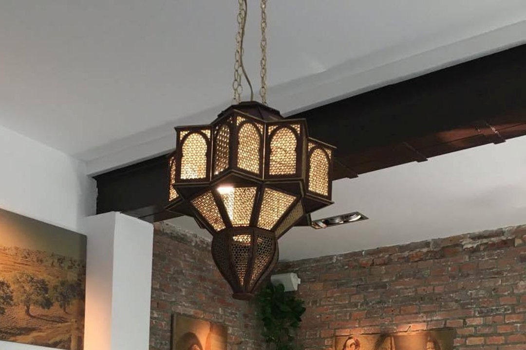 Wooden Oriental Lamp noor for 4 Light Bulbs E27 - Etsy