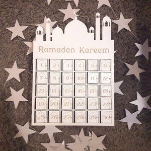 Ramadan Calendar wooden box for candies 4 different colors | Etsy