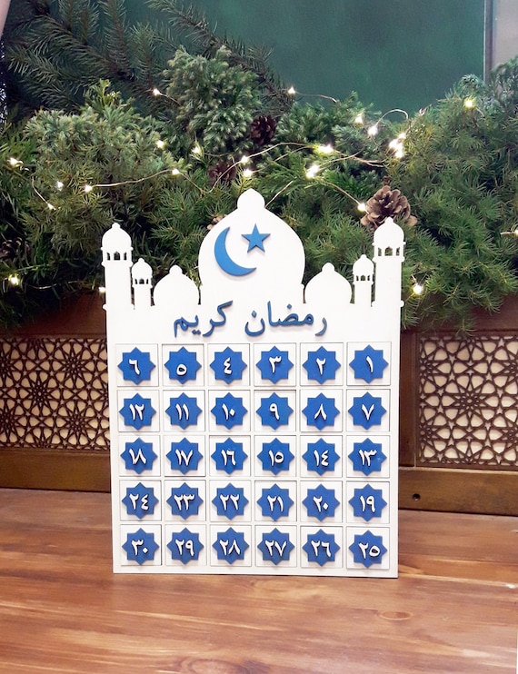 NEW Ramadan Calendar Wooden Box for Candies. Arabic Letters. - Etsy UK