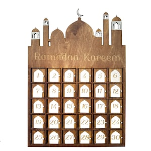 Ramadan Calendar Wooden Box for Candies - 4 Different Colors Available ...