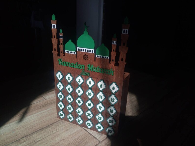 Ramadan Calendar Wooden Box for Candies Custom Color - Etsy