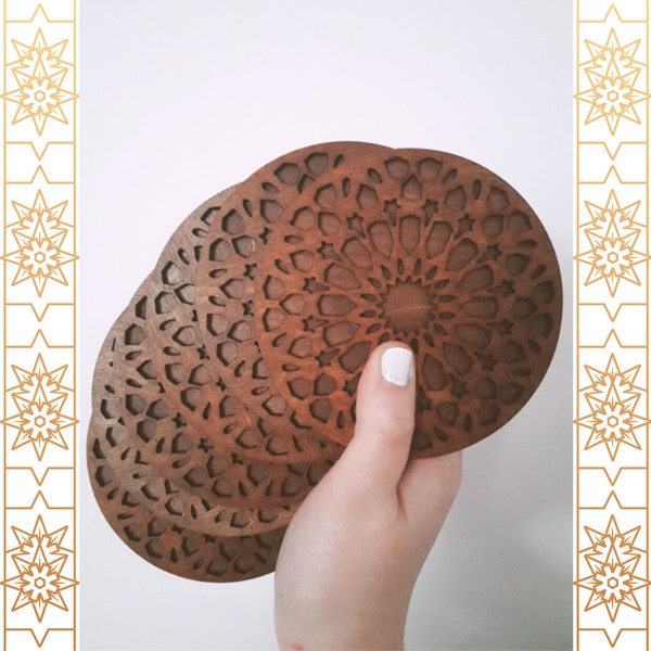 Custom Wood Cup Mat - Etsy