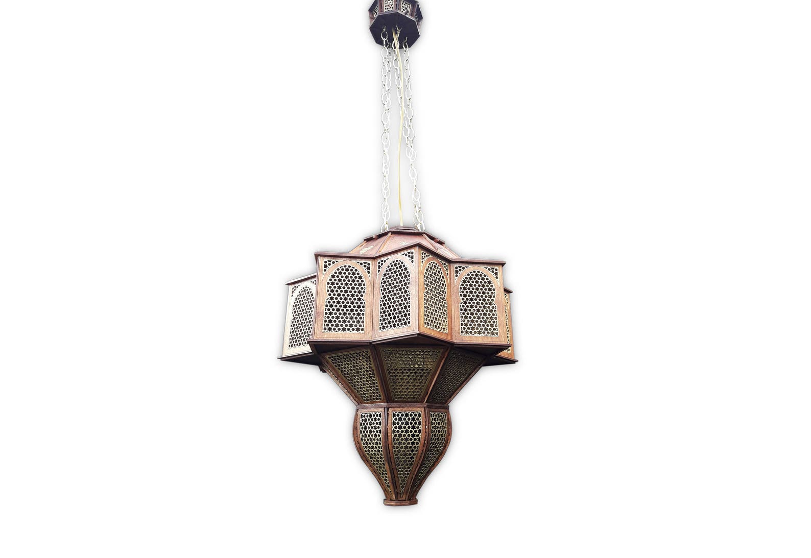 Wooden Oriental Lamp noor for 4 Light Bulbs E27 - Etsy
