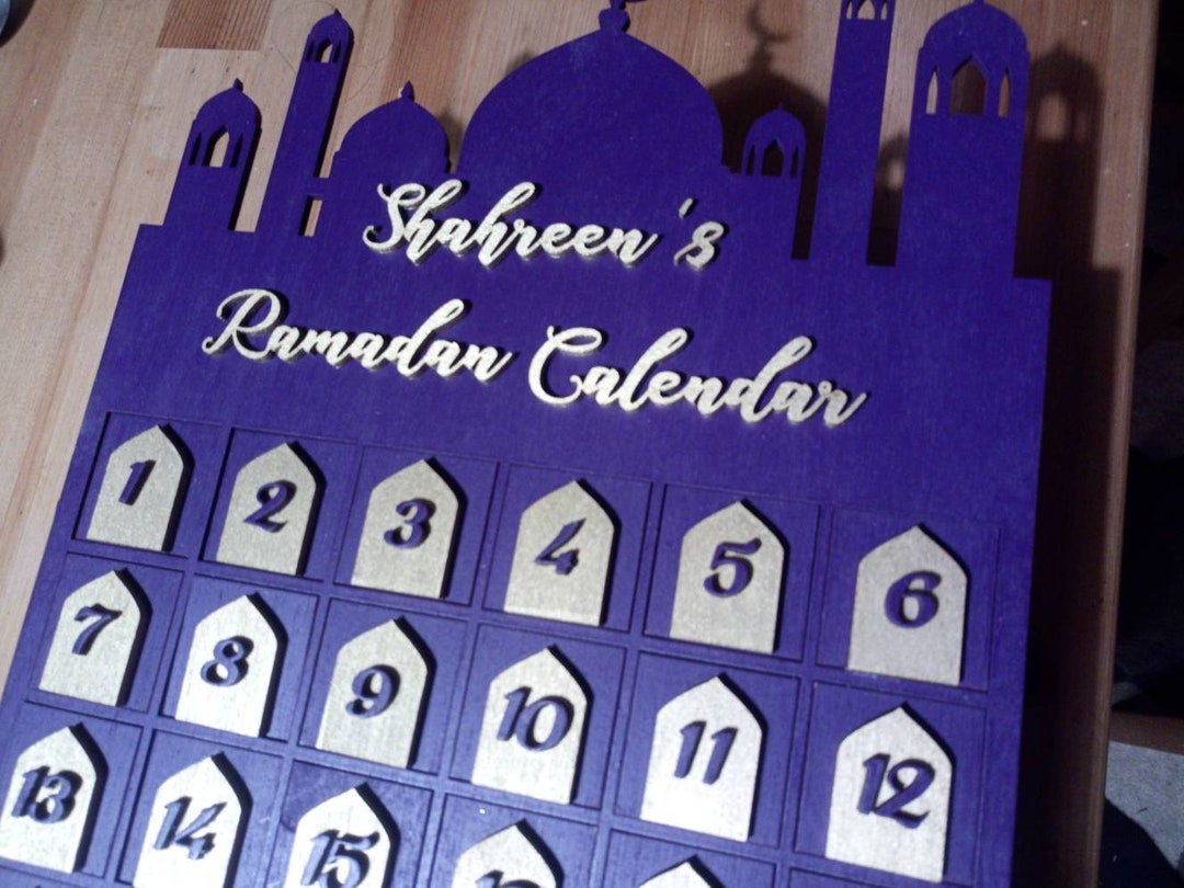 Ramadan Calendar Wooden Box for Candies - 4 Different Colors Available ...