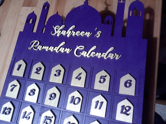 Ramadan Calendar Wooden Box for Candies 4 Different Colors - Etsy