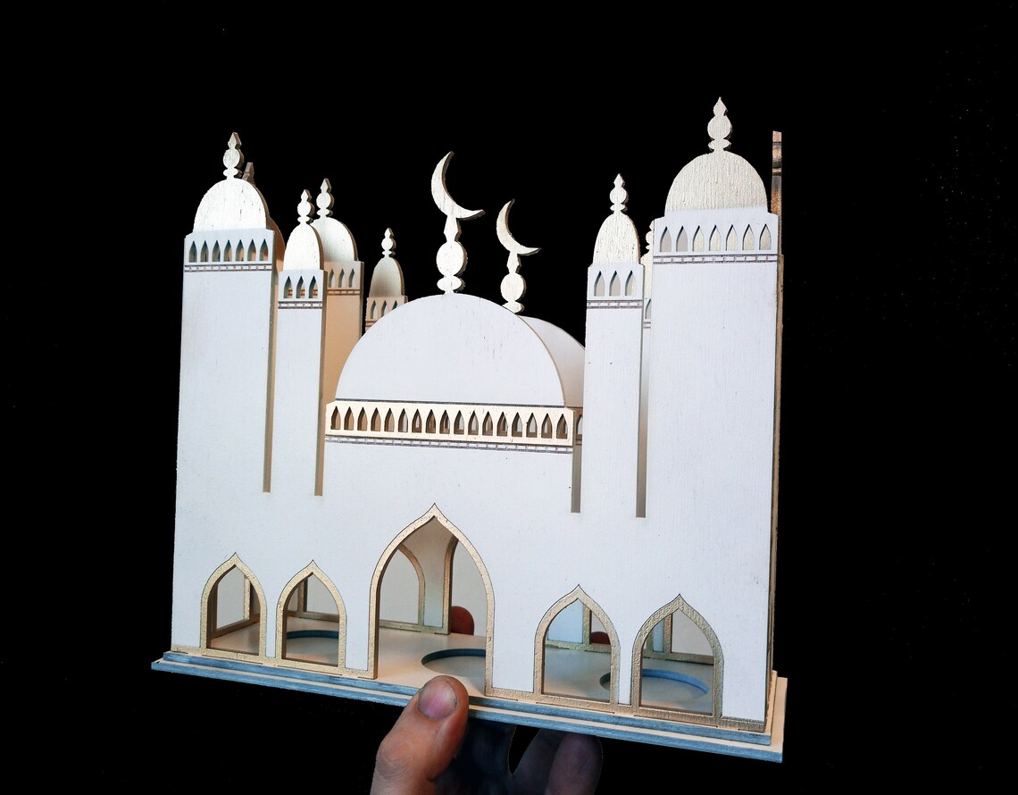 Wooden Mosque Lantern for Three Tea-lights Different Colors - Etsy