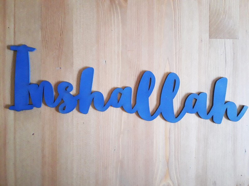 Inshallah Wooden Letters Different Colors - Etsy Norway