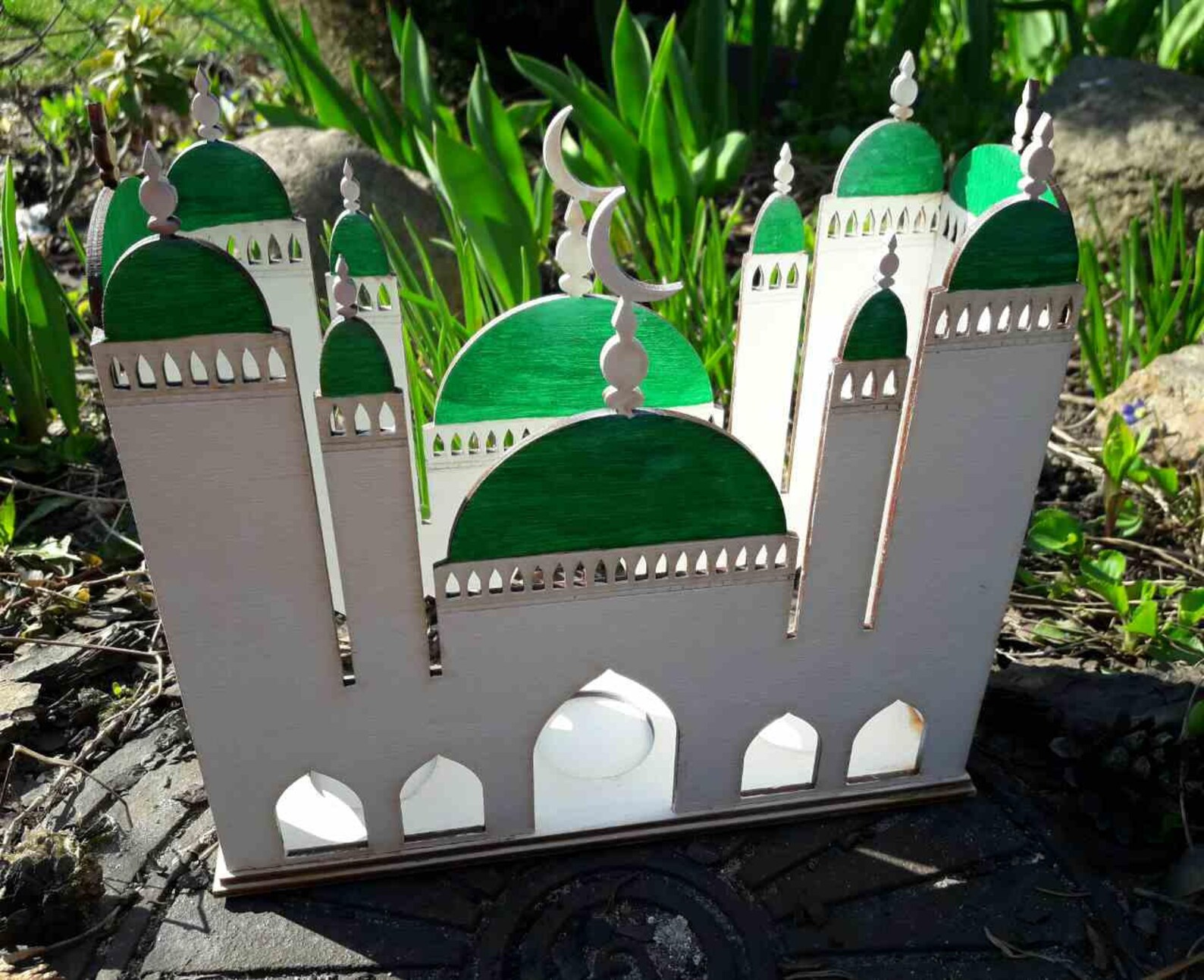 Wooden Mosque Lantern for Three Tea-lights Different Colors - Etsy