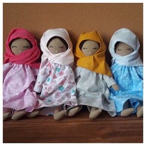Muslim Rag Doll With Hijab, Handmade Girl, Clothing is Removable ...