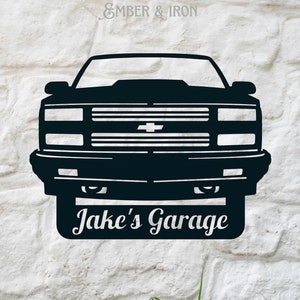 Custom Chevy Silverado Metal Sign | 1990-1999 OBS Classic American ...