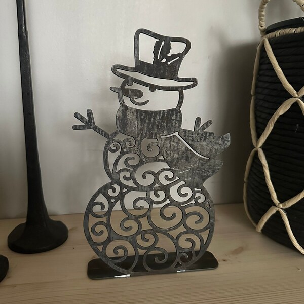 Metal Snowman - Etsy