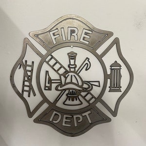 Firefighter Cross Metal Sign Wall Art Decor - Etsy