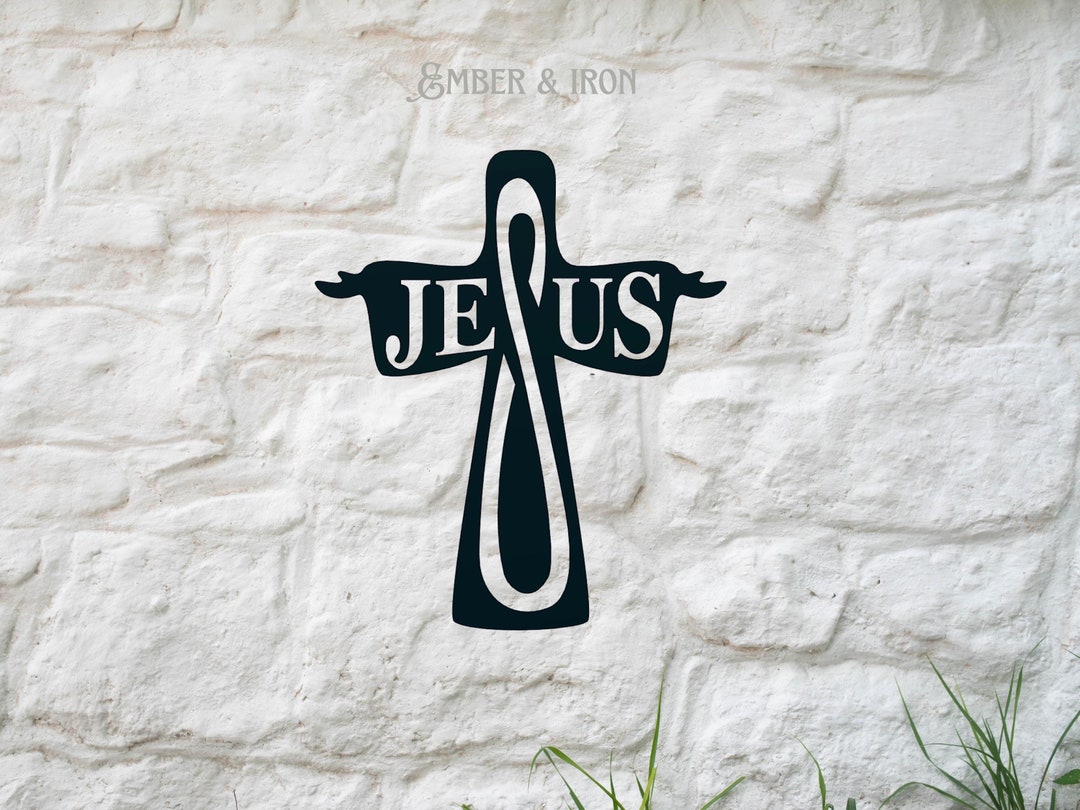 Jesus Cross Open Arms Design Metal Sign Wall Art Decor - Etsy