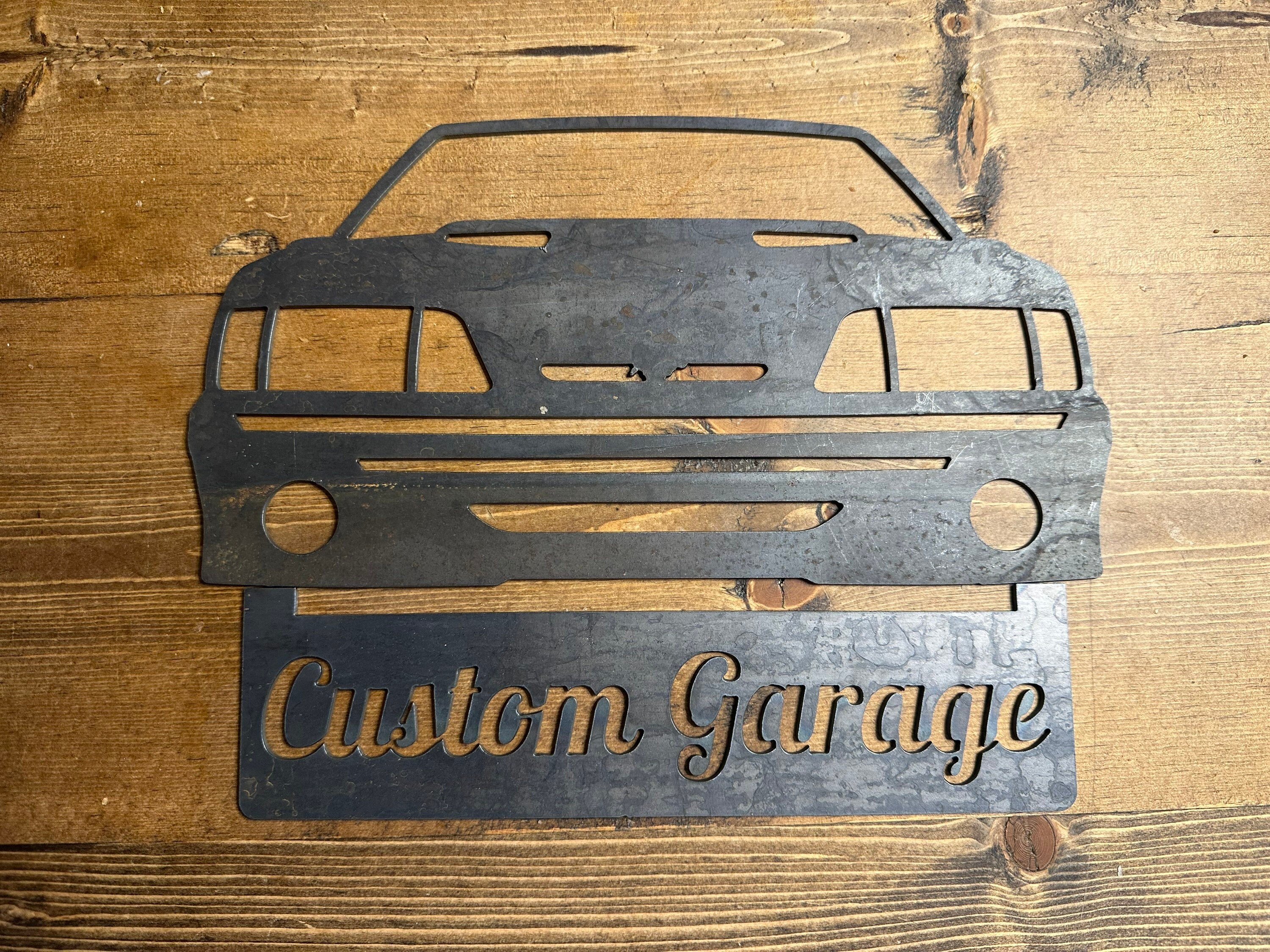 Personalized Ford Mustang Metal Sign | 1987-1994 Fox Body Car | Classic ...