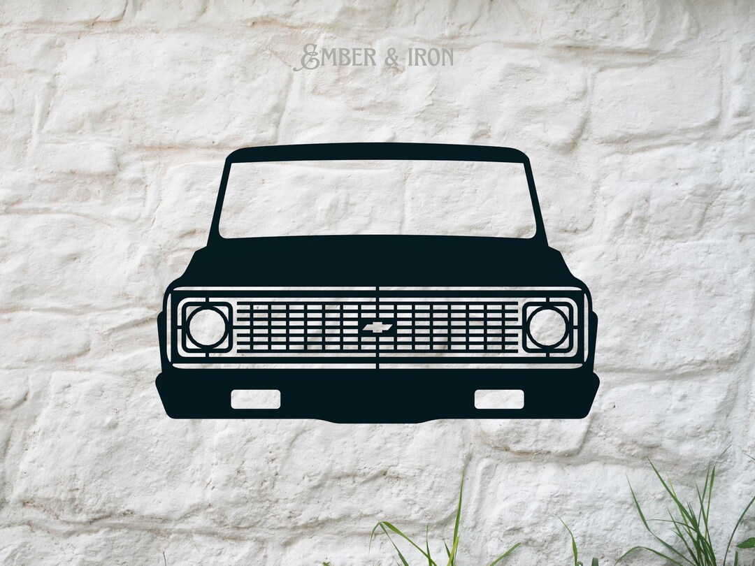Chevy C10 Metal Sign | 1971-72 Classic Muscle Truck | Steel Wall Art ...