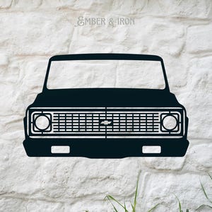 Chevy C10 Metal Sign | 1971-72 Classic Muscle Truck | Steel Wall Art ...