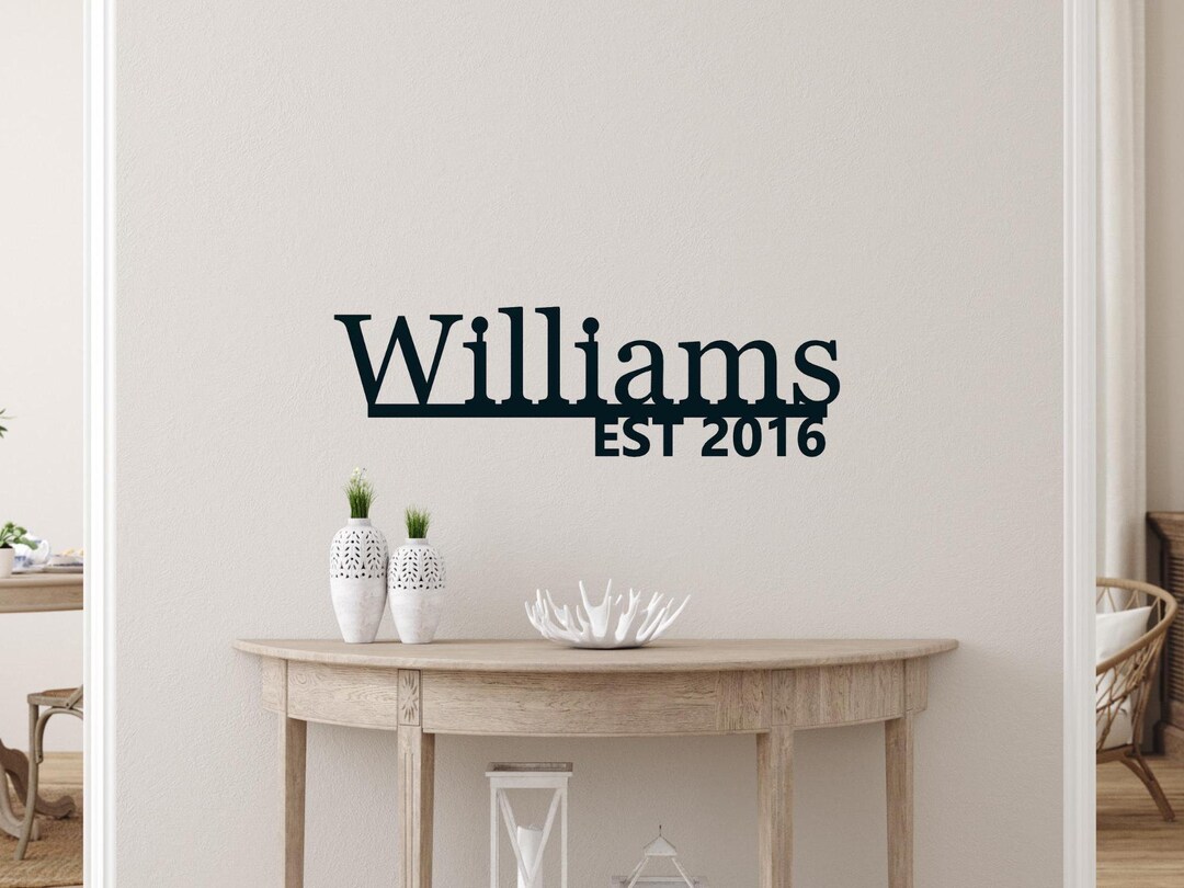Personalized Family Last Name Metal Sign | Custom Word Sign | Steel ...