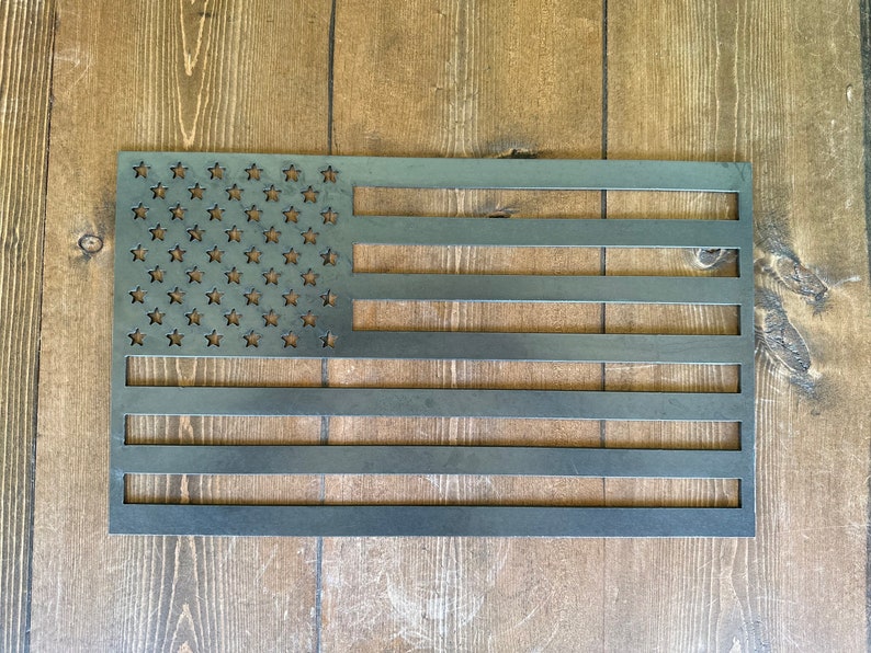 American Flag Steel Patriotic Metal Sign Wall Art Decor - Etsy