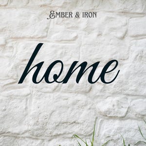 Home Metal Word Sign | Custom Steel Wall Art | Personalized Home Decor ...