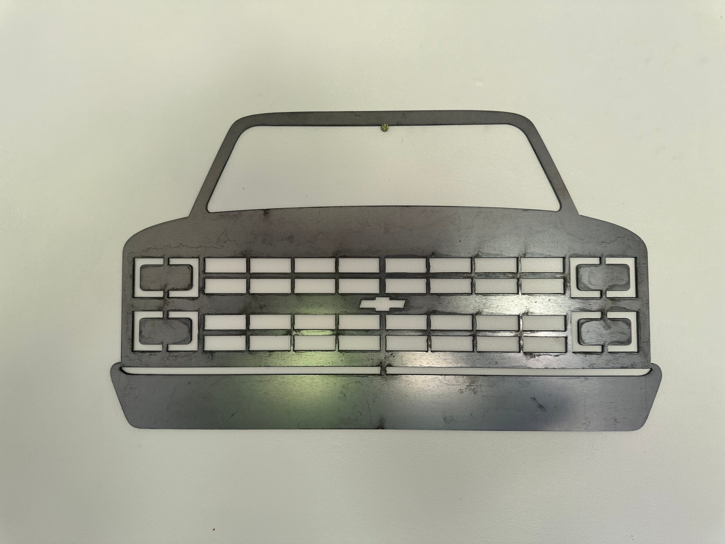 Chevy C10 Metal Sign | 1981-1988 Square Body Truck | Steel Wall Art ...