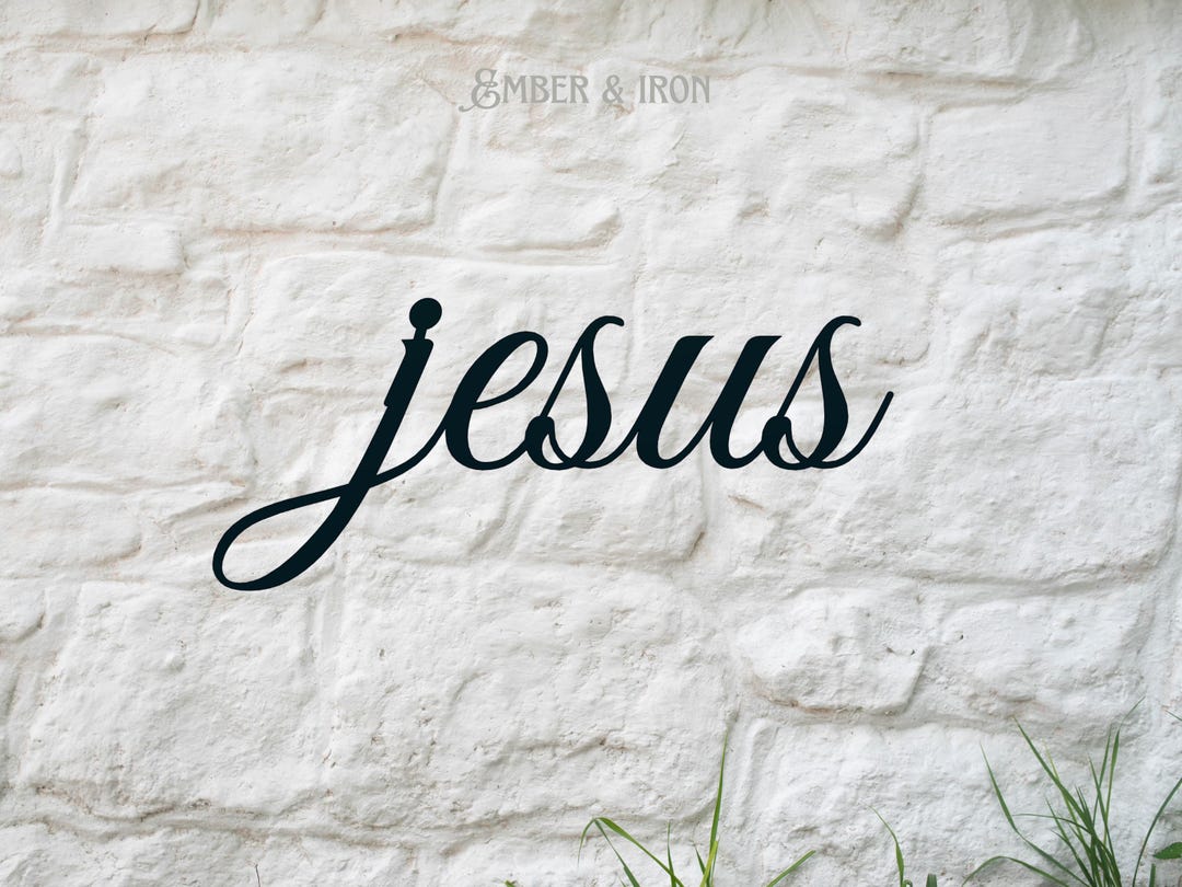 Jesus Metal Word Sign | Custom Steel Wall Art | Religious Home Decor ...