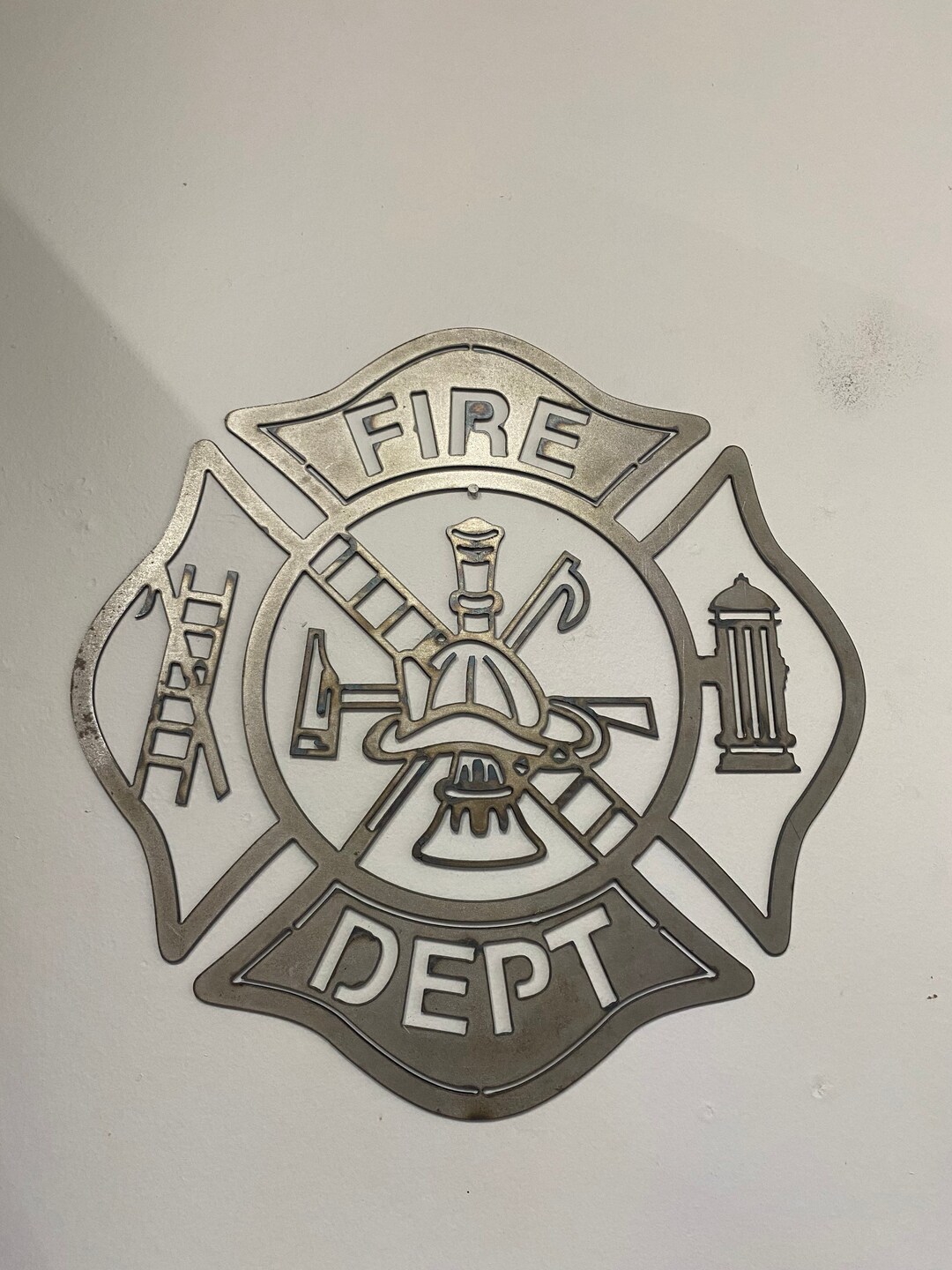 Firefighter Cross Metal Sign Wall Art Decor - Etsy