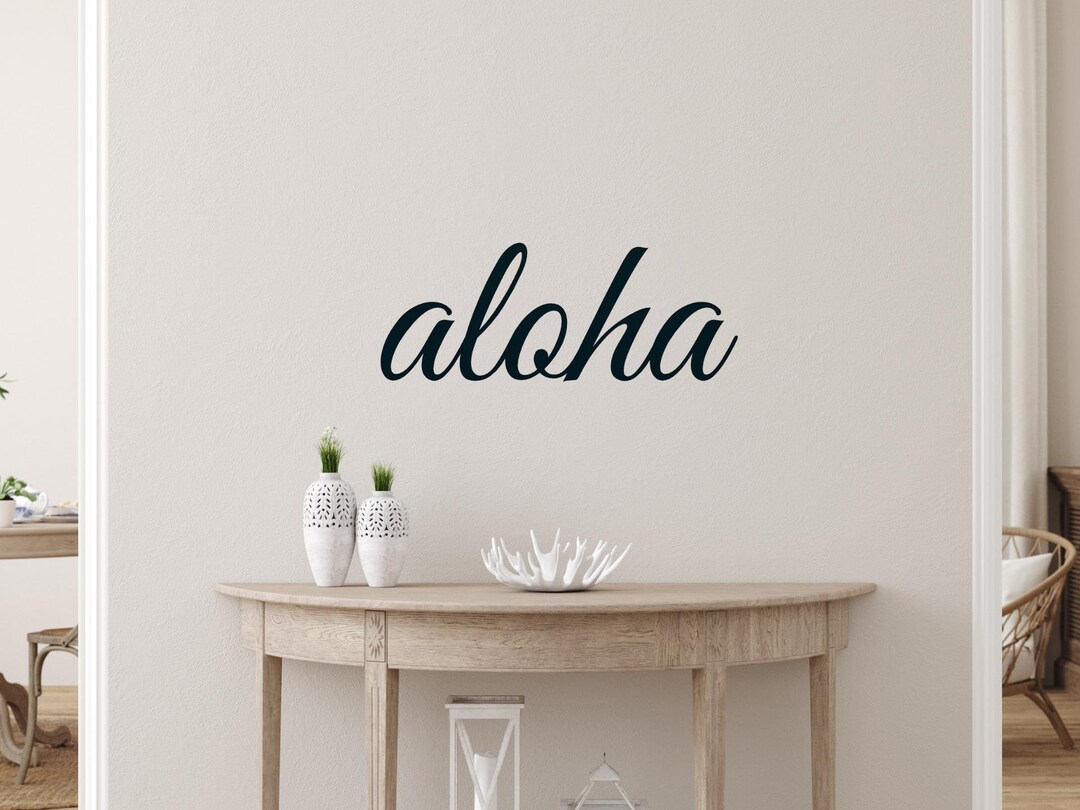 Aloha Steel Sign Custom Metal Word Wall Home Decor - Etsy