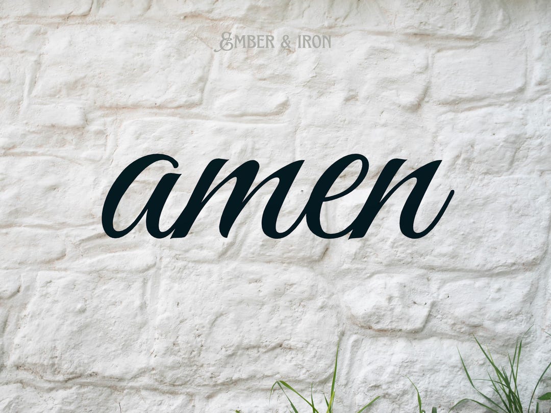 Amen Metal Word Sign | Custom Steel Wall Art | Religious Home Decor ...