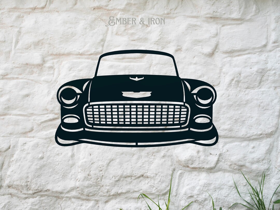 Chevy Bel Air Metal Sign | 1955 Classic Muscle Car | Steel Wall Art ...