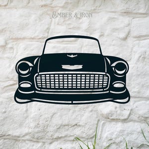 Chevy Bel Air Metal Sign | 1955 Classic Muscle Car | Steel Wall Art ...