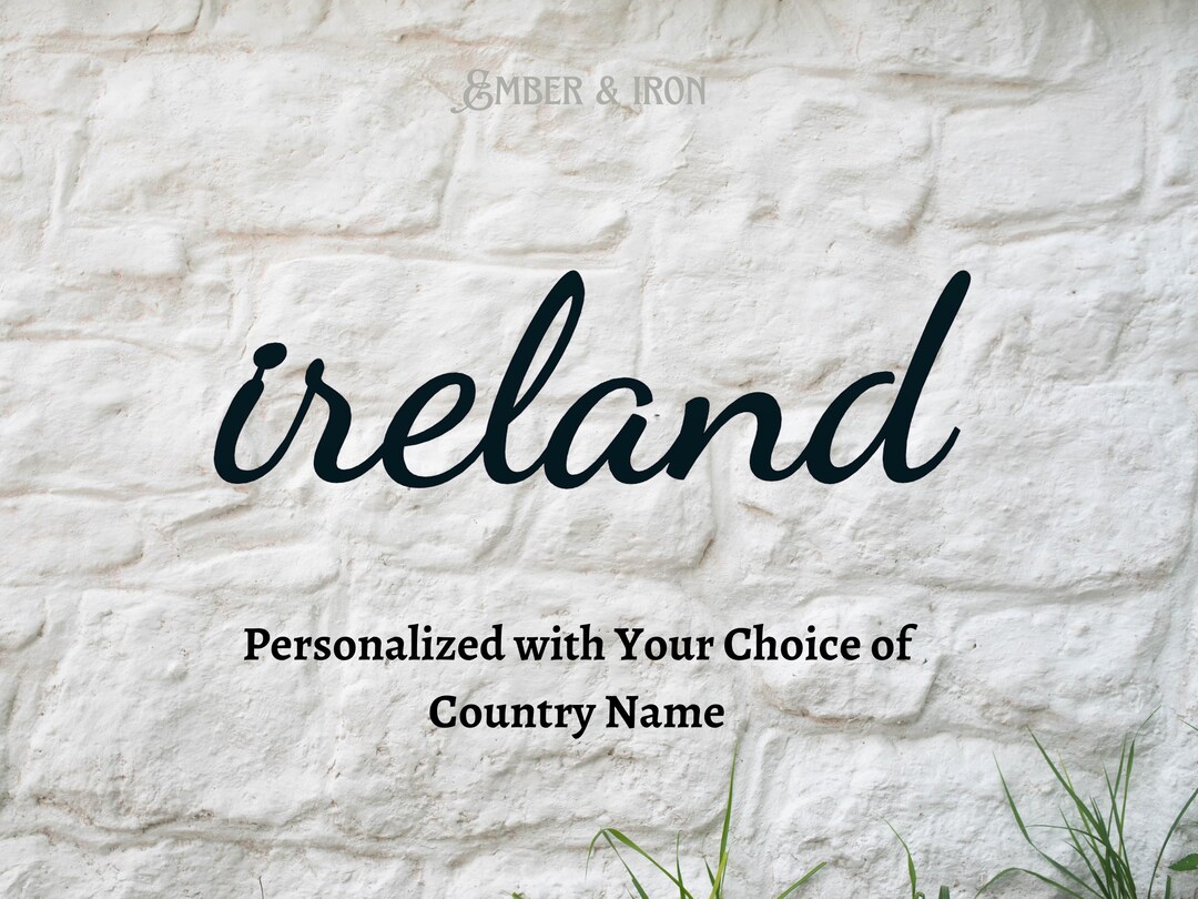 Custom Country Name Steel Sign | Personalized Metal Wall Art | Custom ...