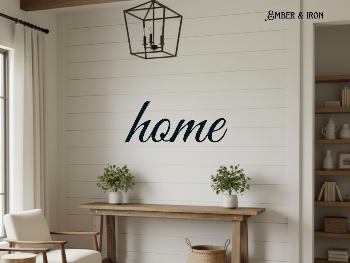 Home Metal Word Sign | Custom Steel Wall Art | Personalized Home Decor ...