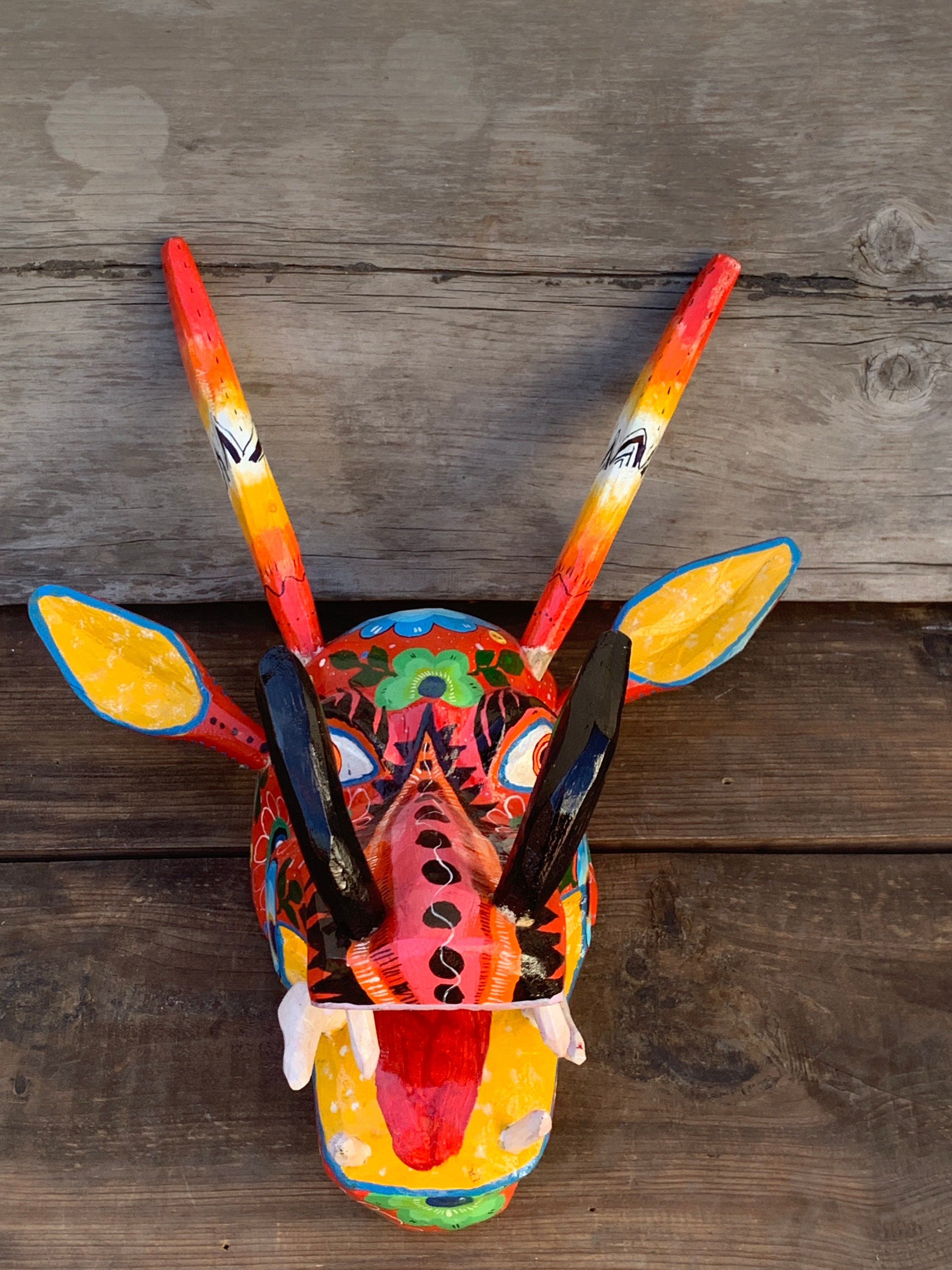 LARGE and Unique Guatemalan Dragon Mask Hand-carved - Etsy