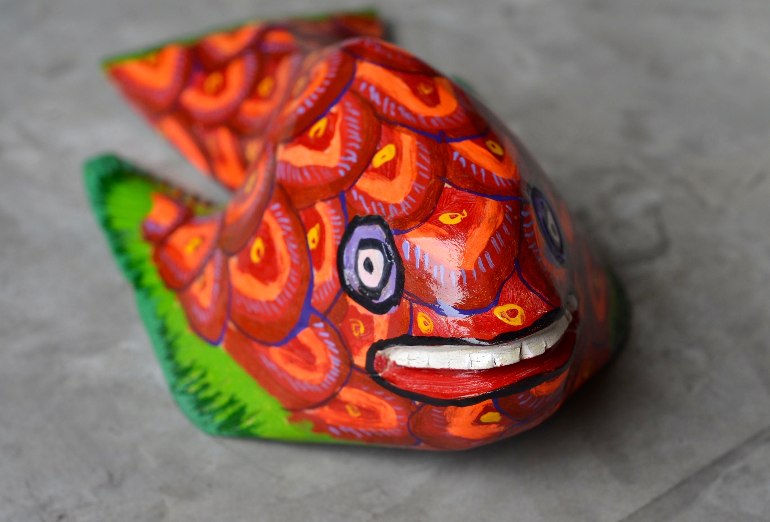 Fish Mask Fish Wooden Mask Home Decor Ethnic Decor - Etsy