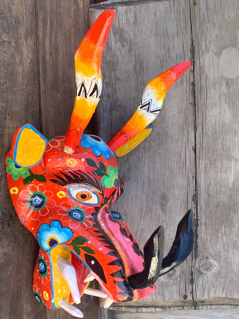 LARGE and Unique Guatemalan Dragon Mask Hand-carved - Etsy