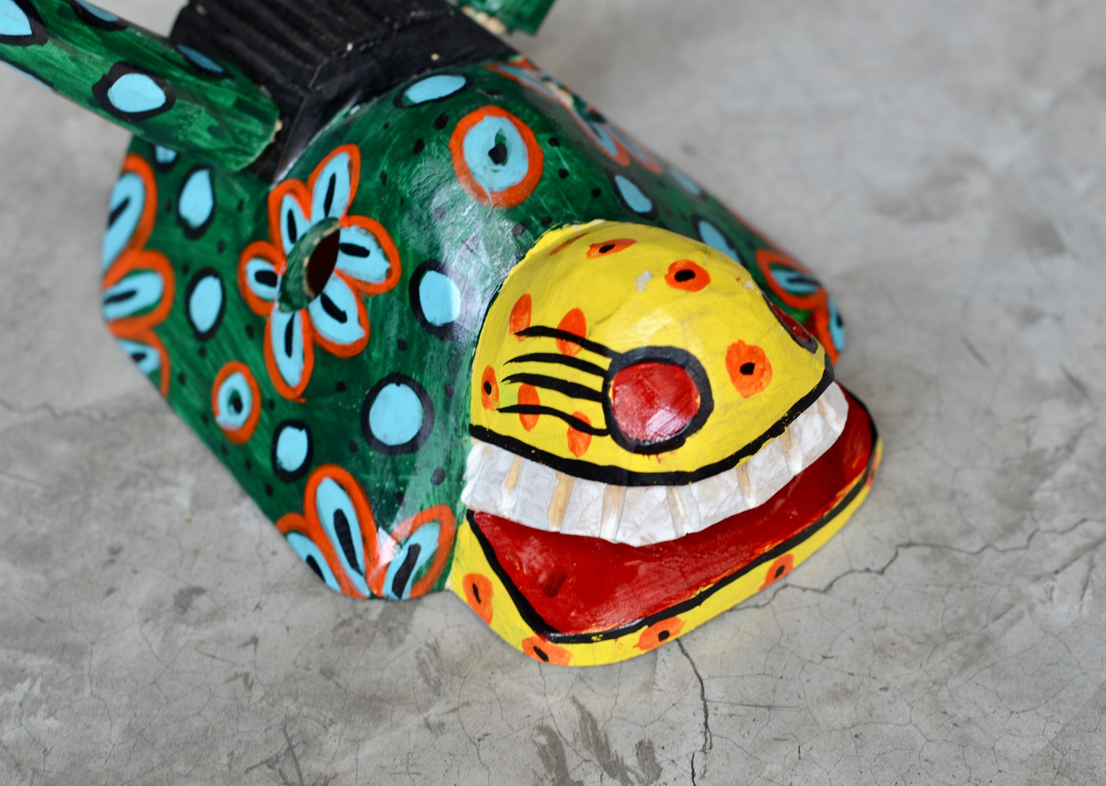 Green Bull Mask Intervened Mask Guatemalan Mask Mayan | Etsy